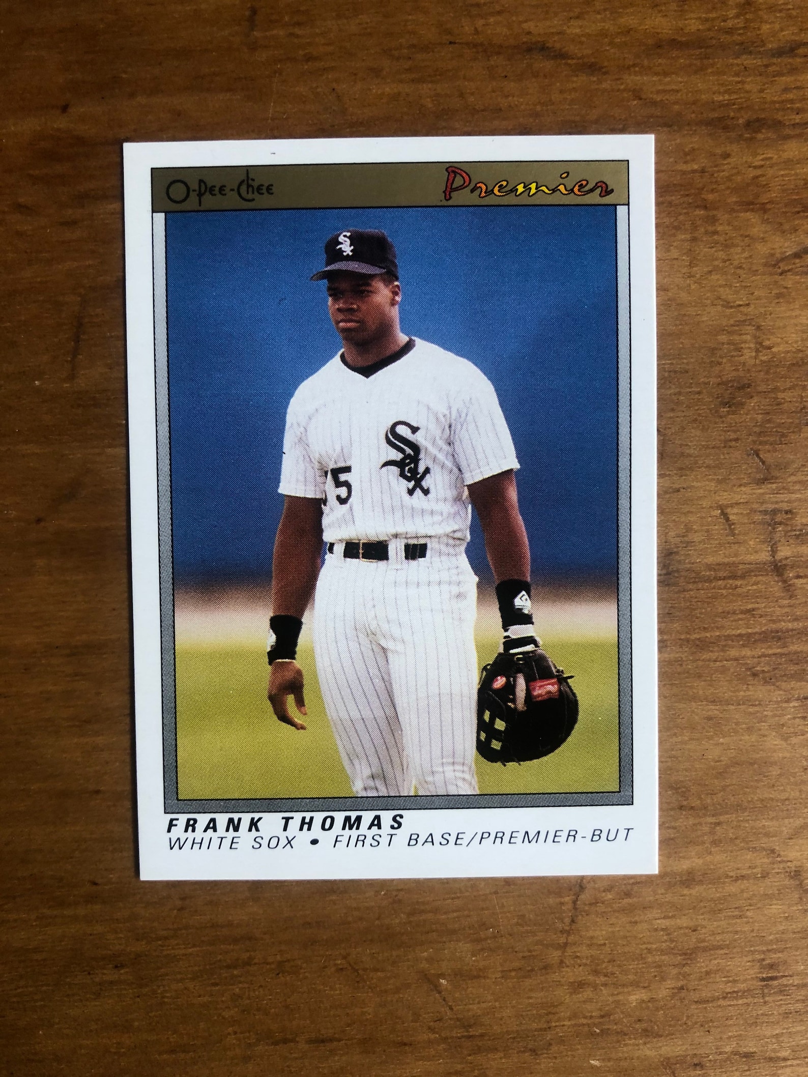 1991 O-pee-chee Premier Frank Thomas White Sox First Base Baseball Card ...