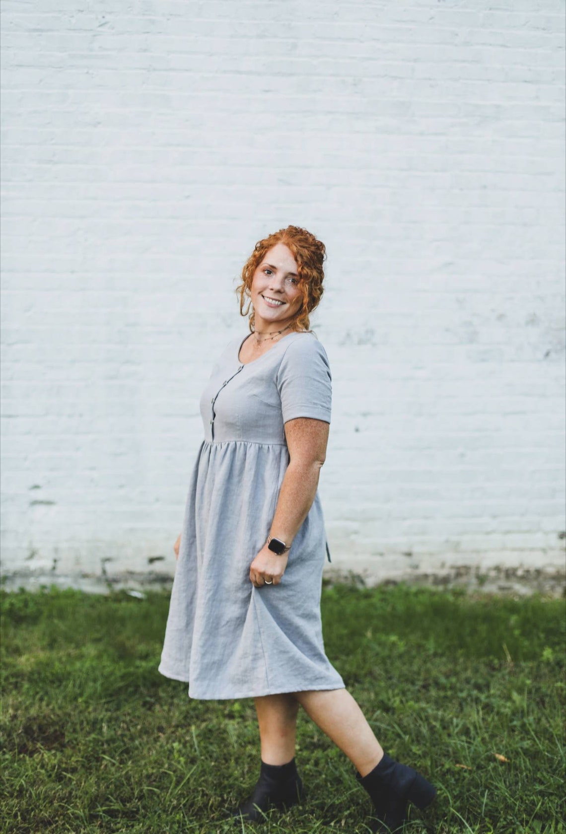 Women's Organic Linen Dress Nursing Friendly Slow - Etsy