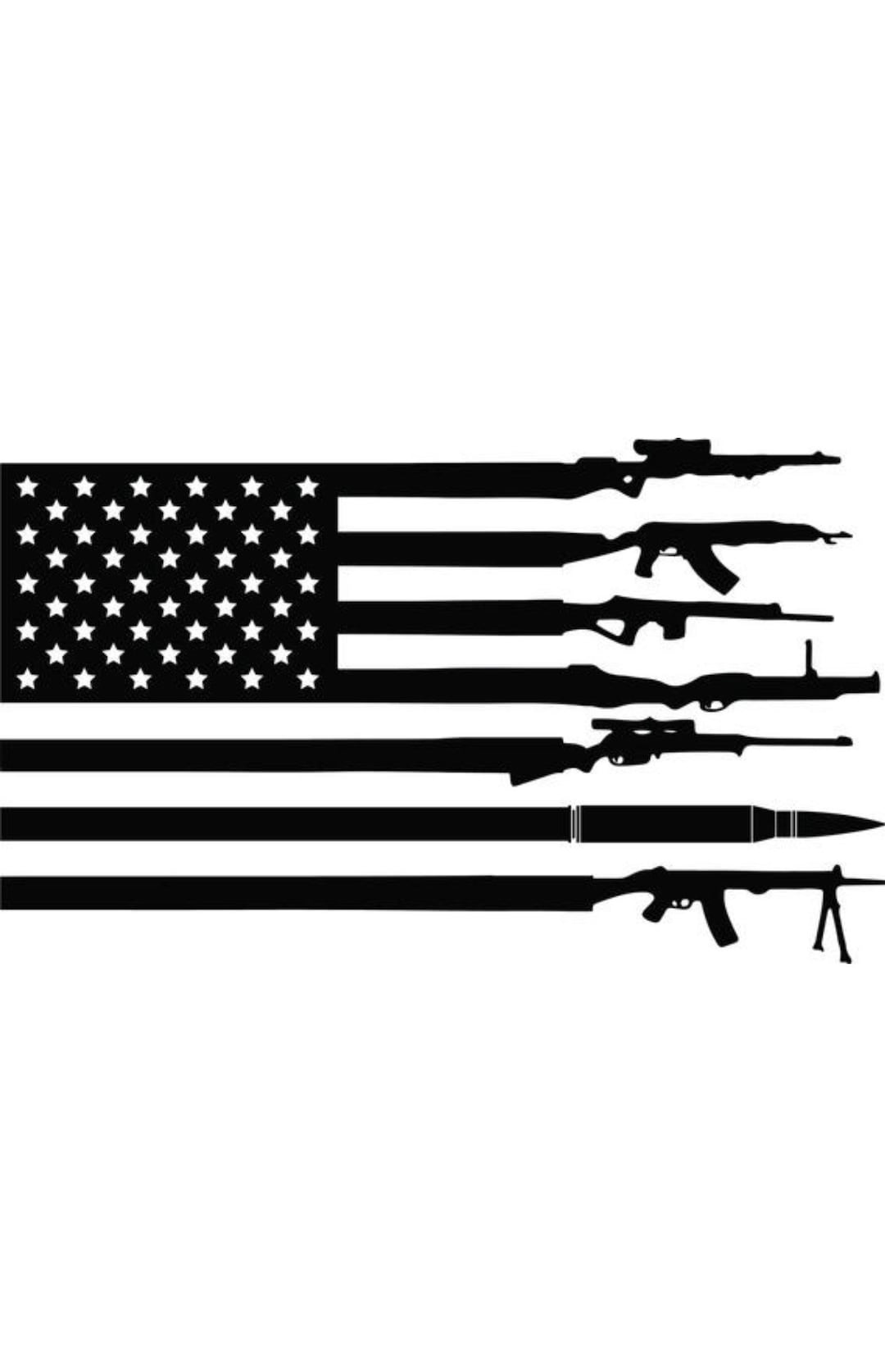 Gun Flag Decal - Etsy