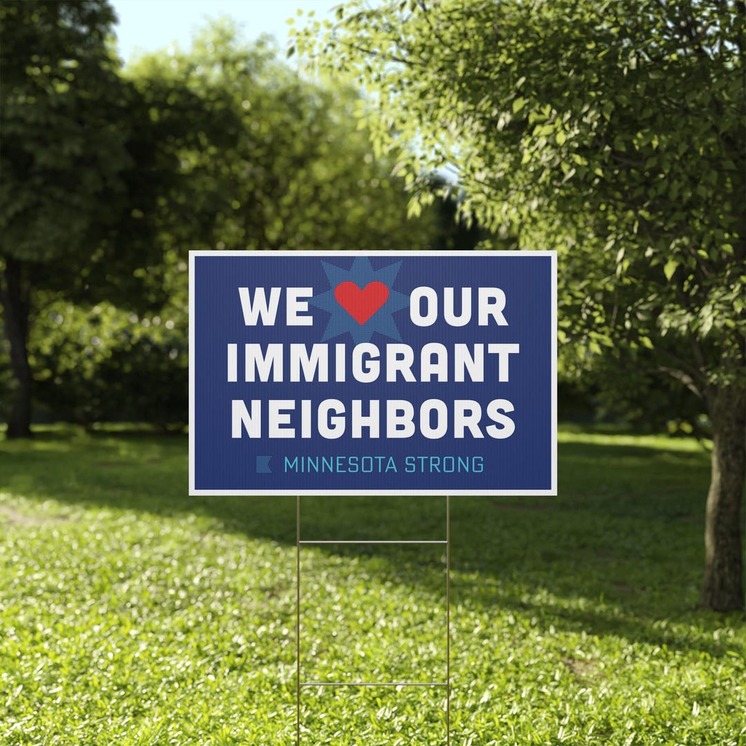 Love Our Immigrant Neighbors, 36x24" Yard & Protest Sign (+ Stake) - Etsy