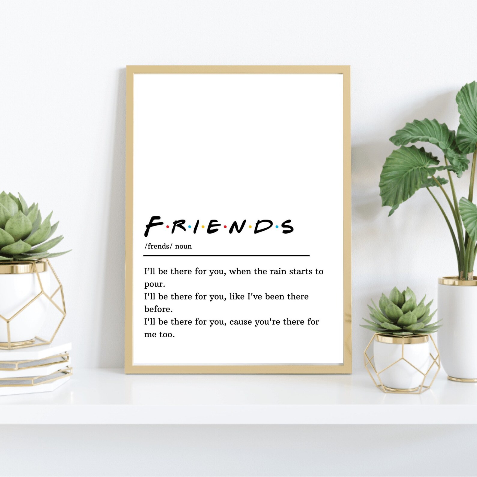 Friends Gift Idea Printable Wall Art, Friends Definition, Tv ...