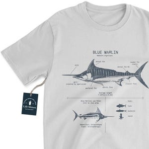 Blue Marlin Anatomy T Shirt, Blue Marlin T Shirt, Marine Biology Gifts ...