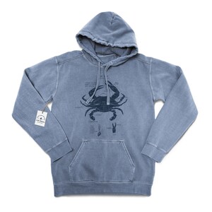 Blue Crab Anatomy Hoodie, Maryland Crab Hoodie, Blue Crab Biology ...