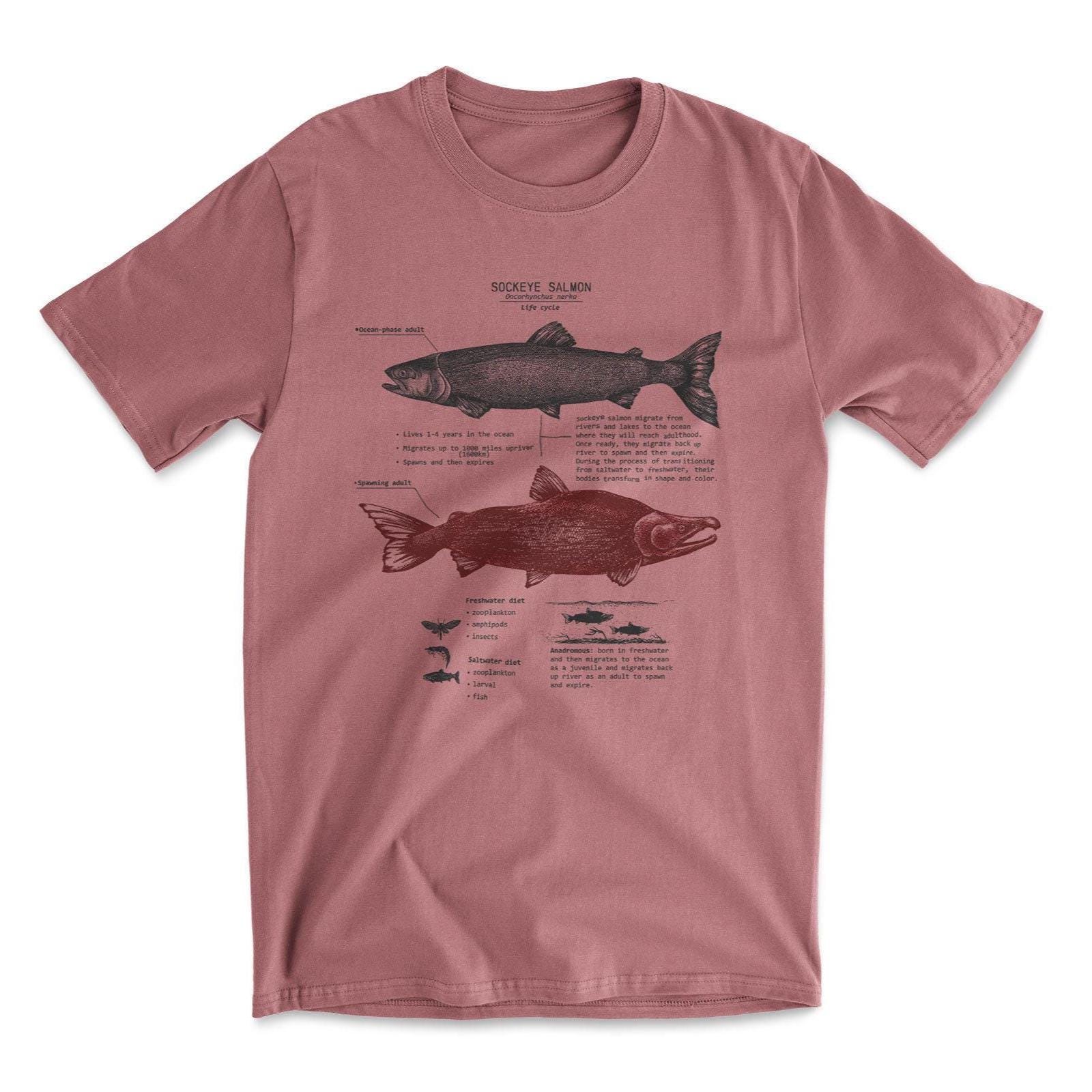 Salmon Life Cycle T Shirt, Sockeye Salmon Shirt, Alaskan T Shirt ...