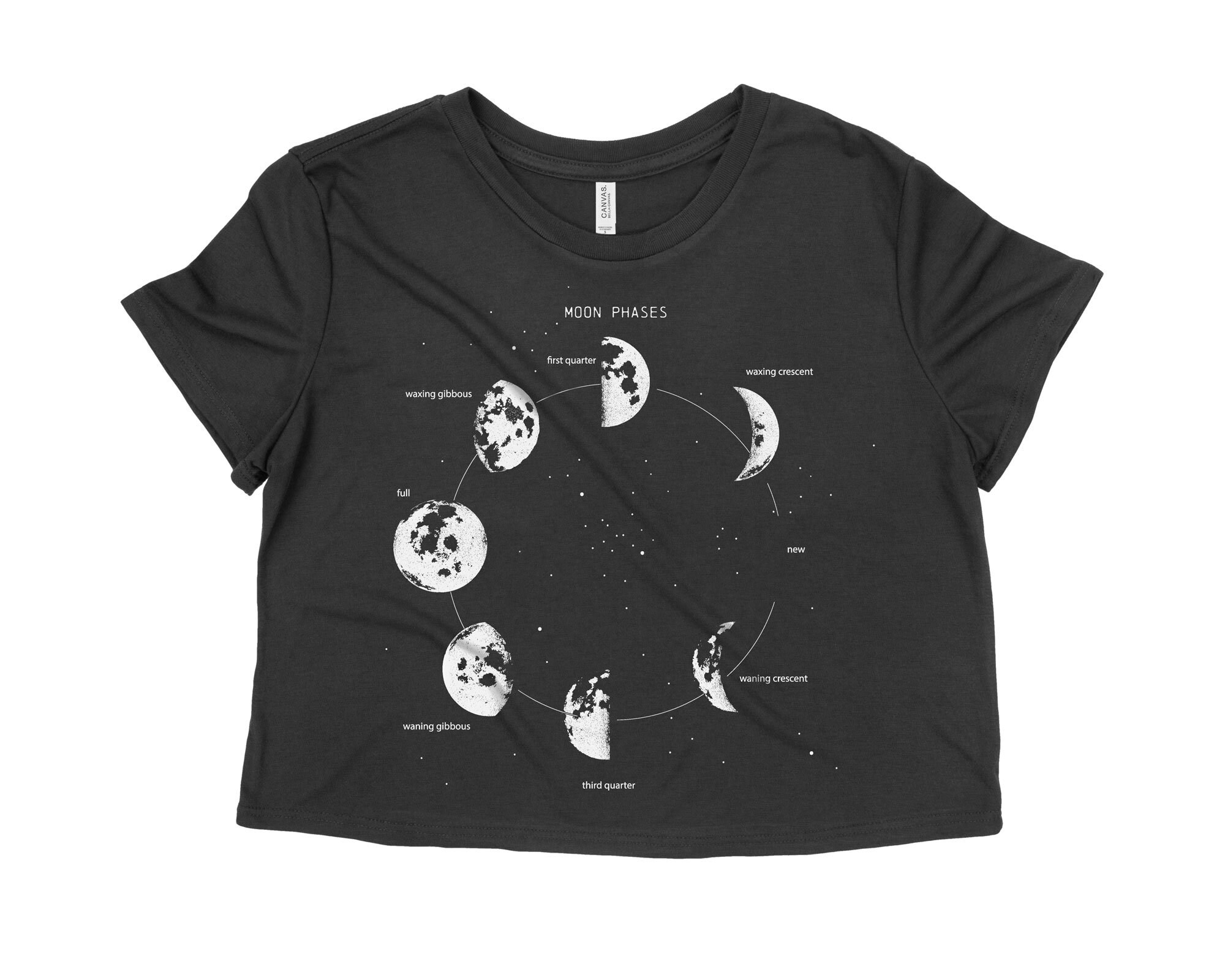 Moon Phases Crop Top Astronomy Crop Top Space Crop Top Moon | Etsy