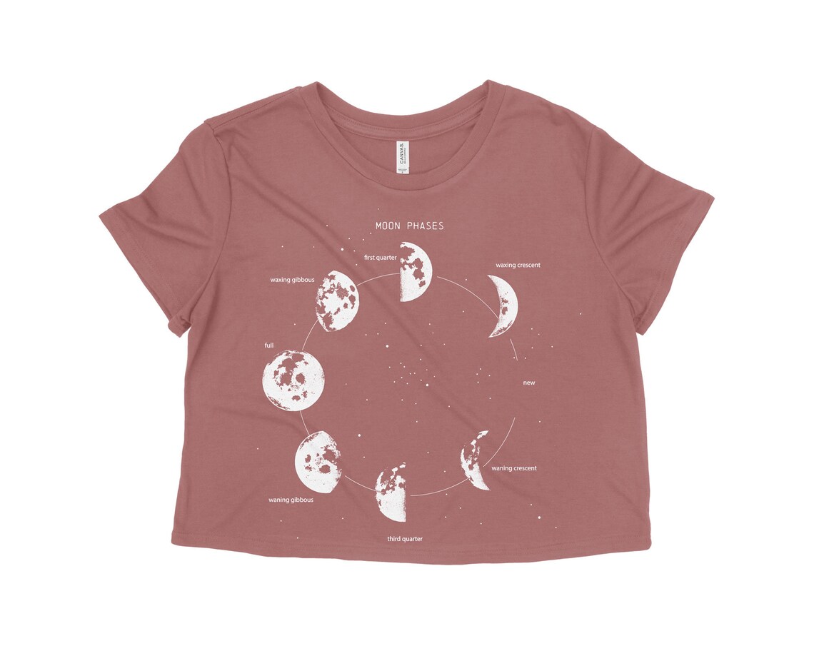 Moon Phases Crop Top Astronomy Crop Top Space Crop Top Moon | Etsy