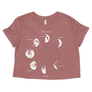 Moon Phases Crop Top, Astronomy Crop Top, Space Crop Top, Moon Crop Top ...