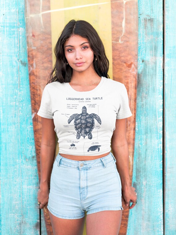 Sea Turtle Anatomy Crop Top Loggerhead Crop Top Marine - Etsy