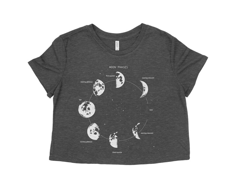 Moon Phases Crop Top Astronomy Crop Top Space Crop Top Moon | Etsy