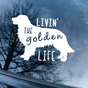 Golden Retriever Decal, Golden Retriever Car Decal, Golden Retriever ...