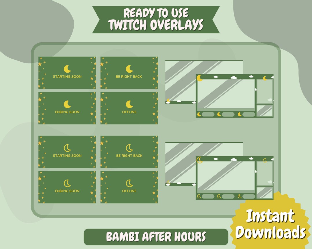 Animated Green Cottage Core Cozy Screens for Streaming 1920x1080 ...