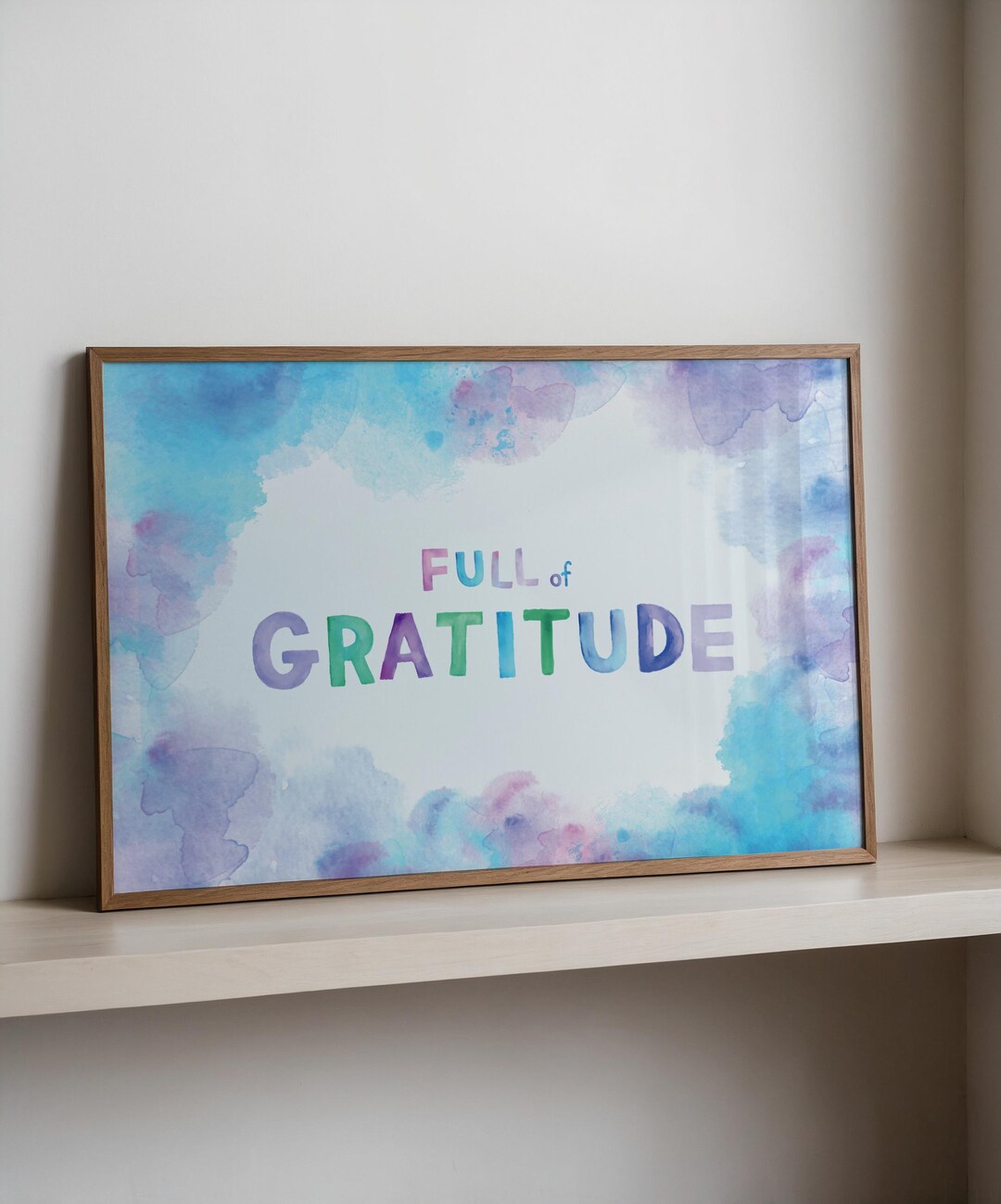 Gratitude Watercolor Art Digital Download, Thankful Art for the Home ...