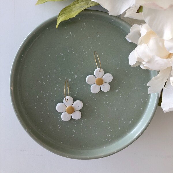 Clay Flower Earrings - Etsy