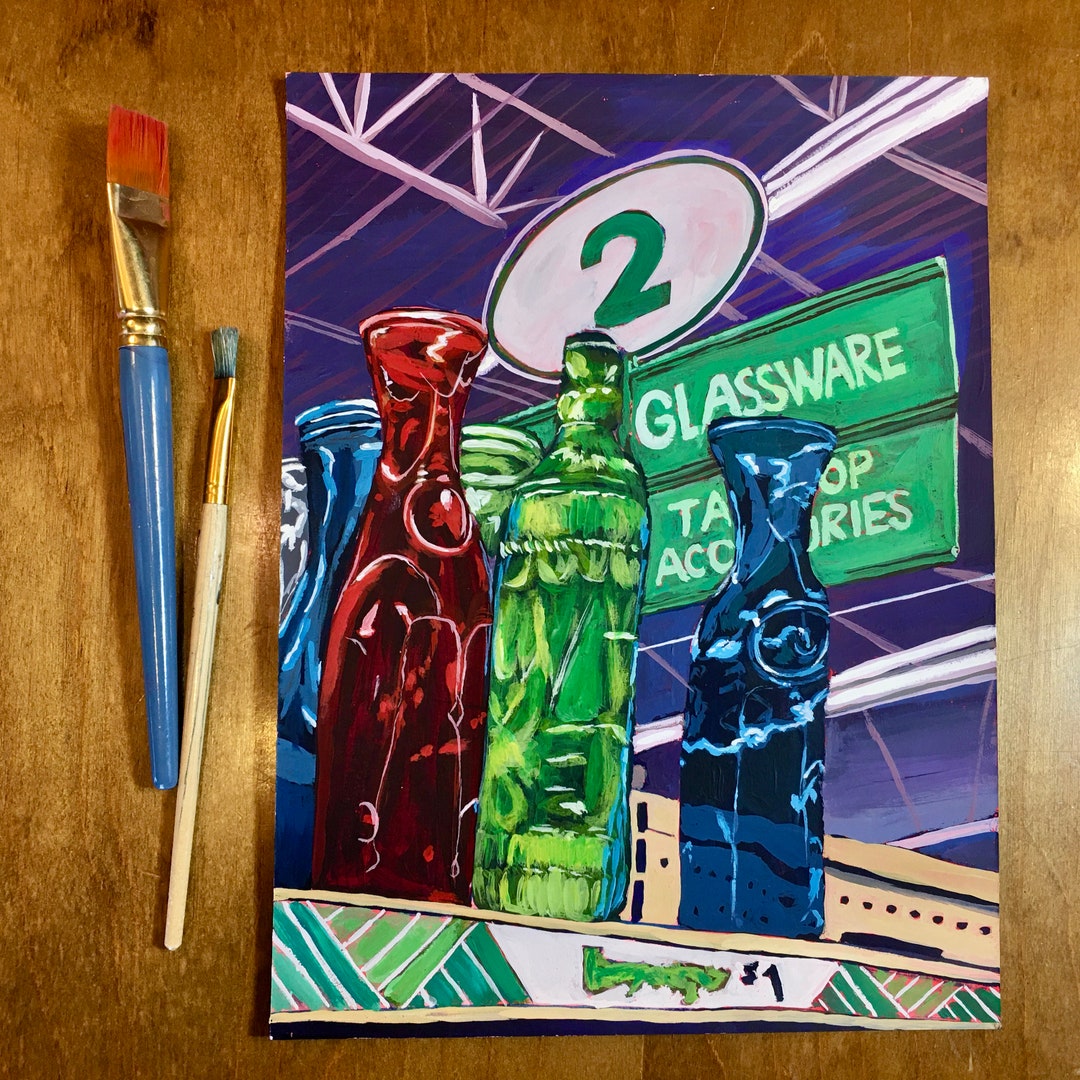 Dollar Tree Find Original Painting | Hand-painted Glass Bottles ...