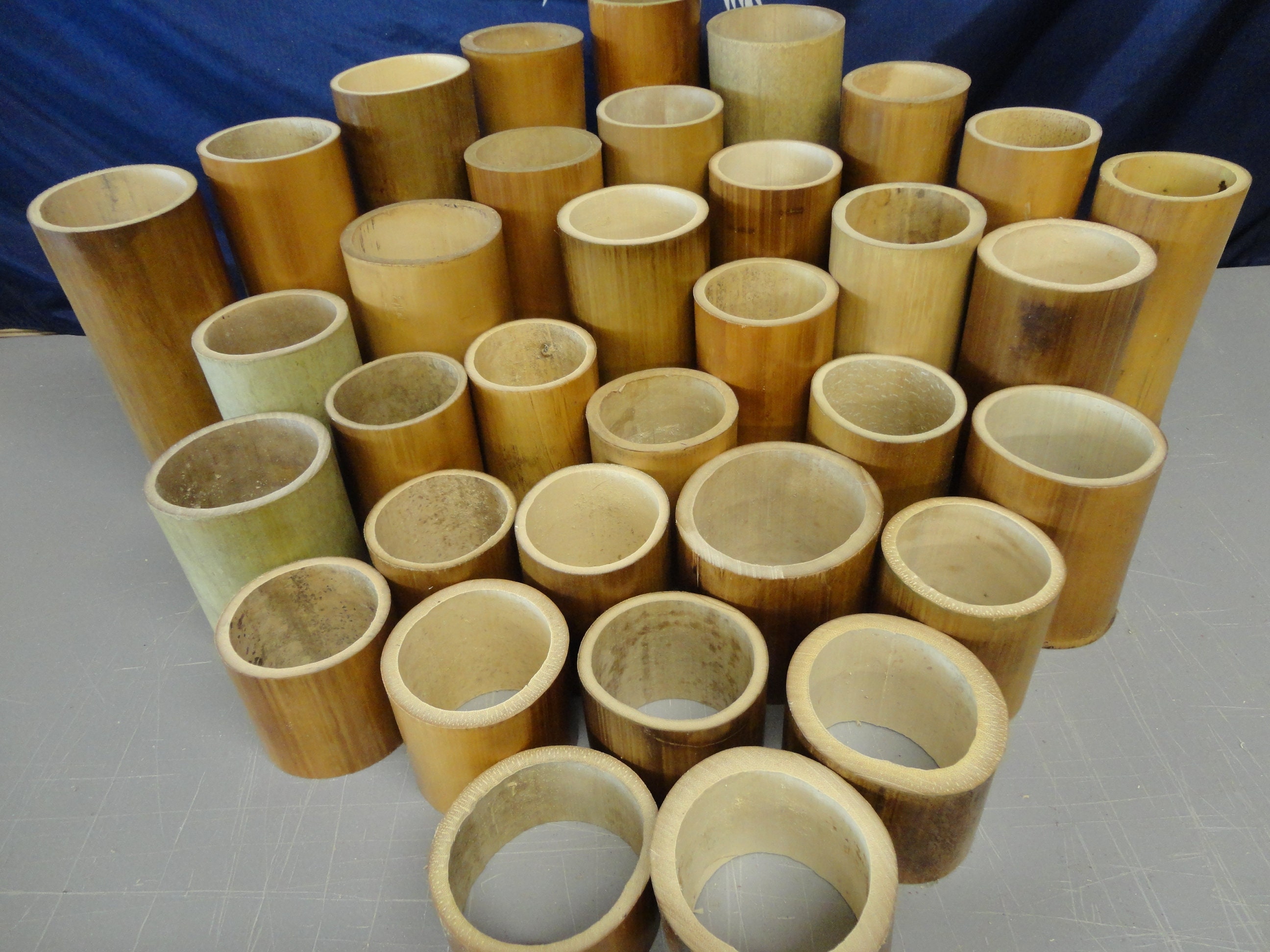 Bamboo Tube Sections Lot of 12 Flame Cured Bamboo Pole - Etsy