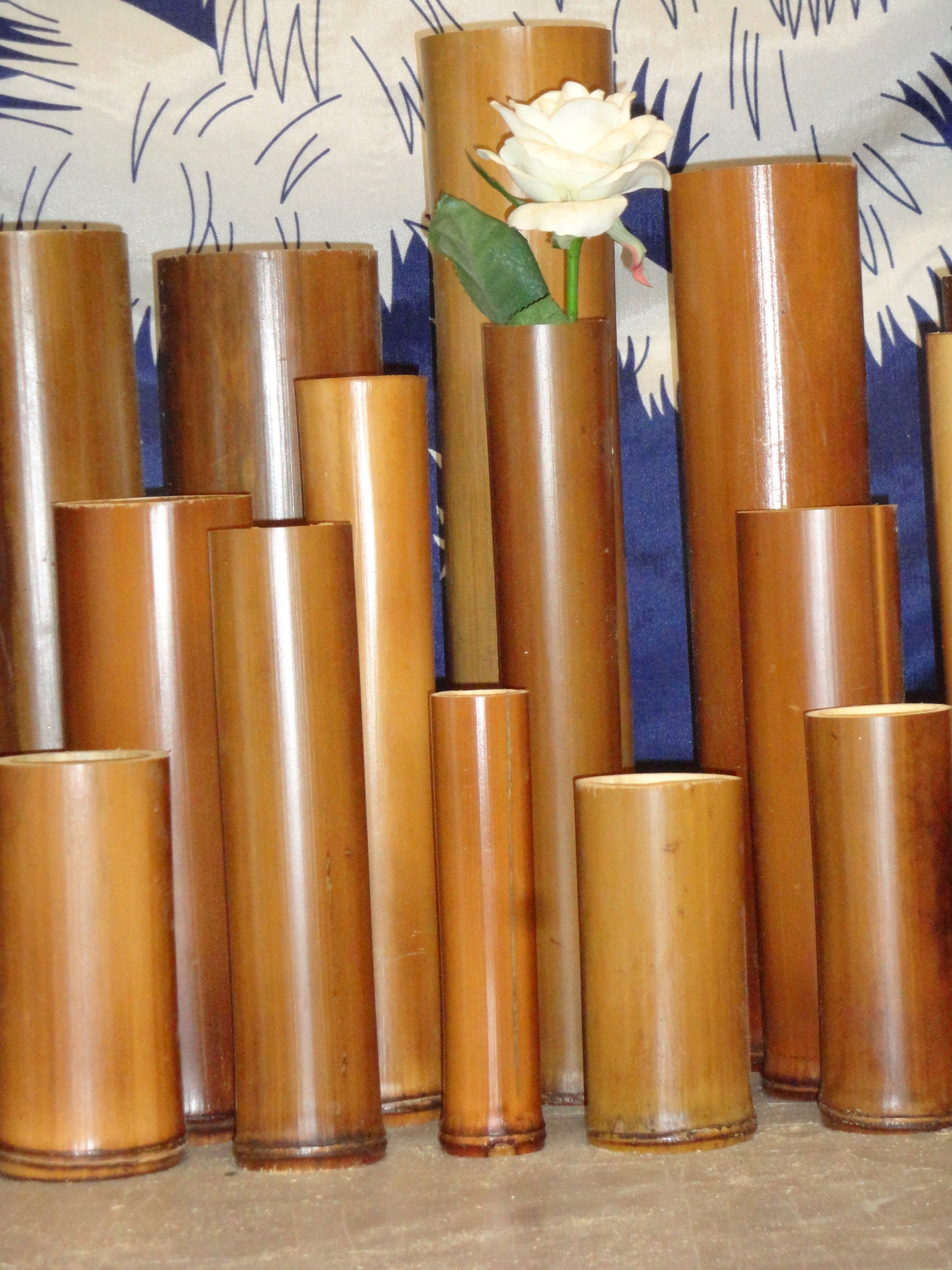 Bamboo Tube Sections Lot of 12 Flame Cured Bamboo Pole | Etsy