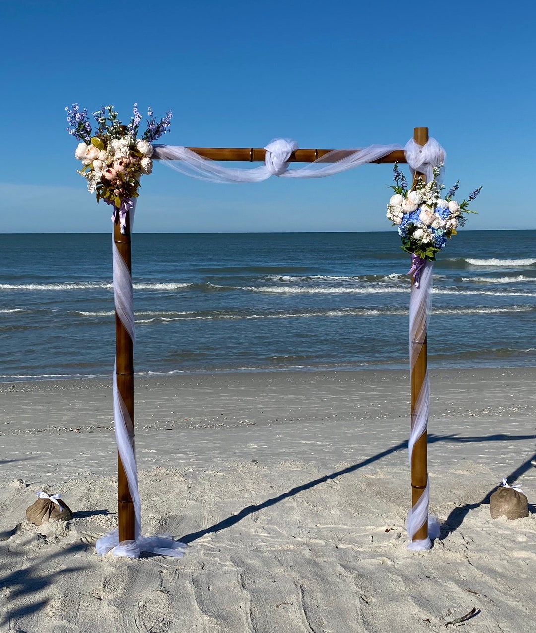 Wedding Arch - 2-posts as Lot of (3) Giant Flame Cured Bamboo Poles (2 ...