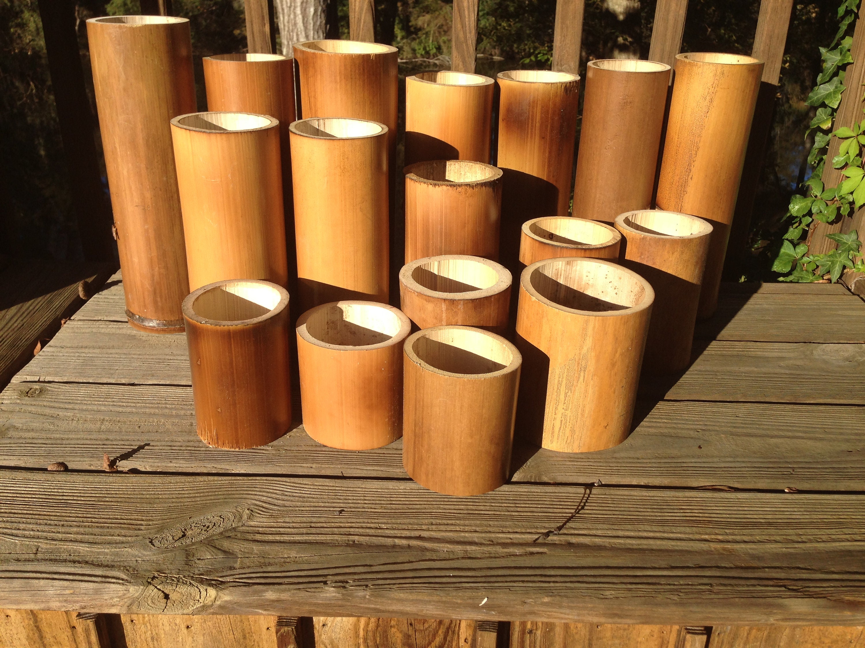 Bamboo Tube Sections Lot of 12 Flame Cured Bamboo Pole - Etsy