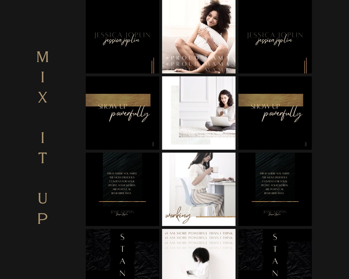 Branding Kit: 70 Luxury Instagram Grid Templates in White - Etsy