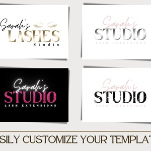 8 DIY Customize Logo Templates in Canva for Lash Technician ...