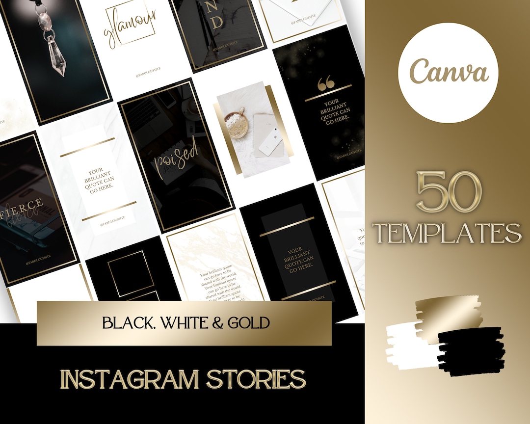 50 Luxury Instagram Story Templates Canva: Animated FB & IG Story in ...