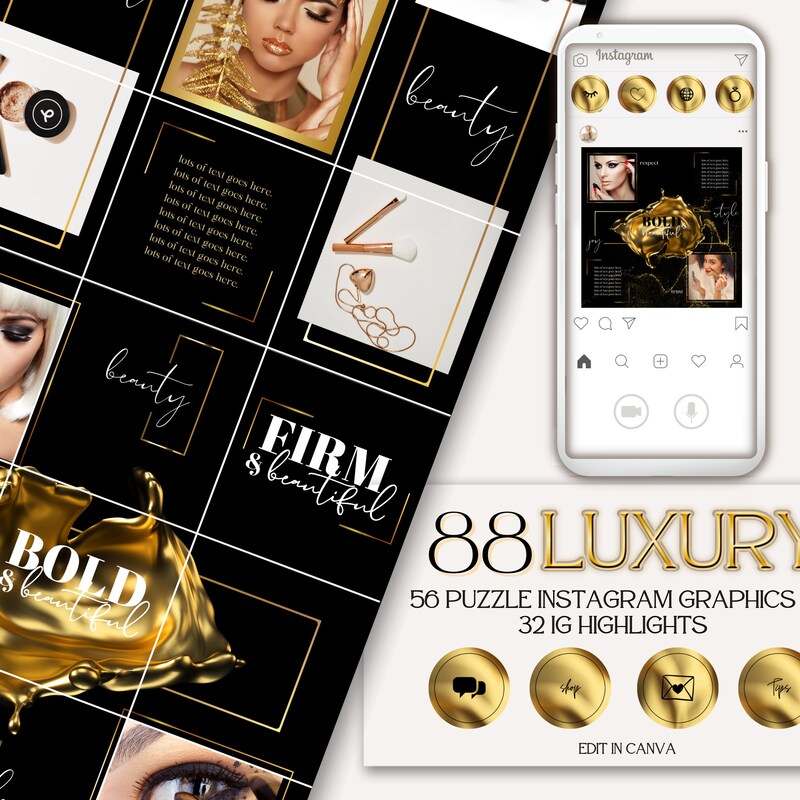 Instagram Puzzle Template - Etsy