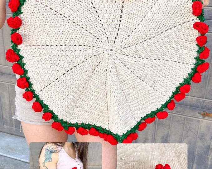 Crochet Rose Bouquet Blanket / MADE & Ready to Ship! - Etsy