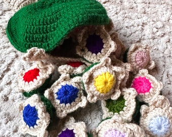 Handmade Crochet Memory Game Turtle With Ten Matching Baby Turtles - Etsy