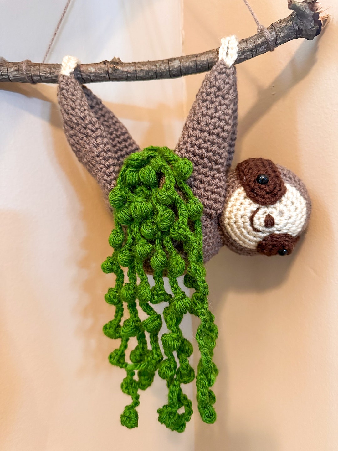 Sloth String of Pearls Plant Hanger - Etsy