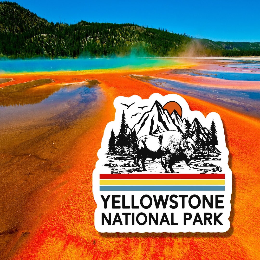 Yellowstone National Park Sticker | National Park | Yellowstone ...