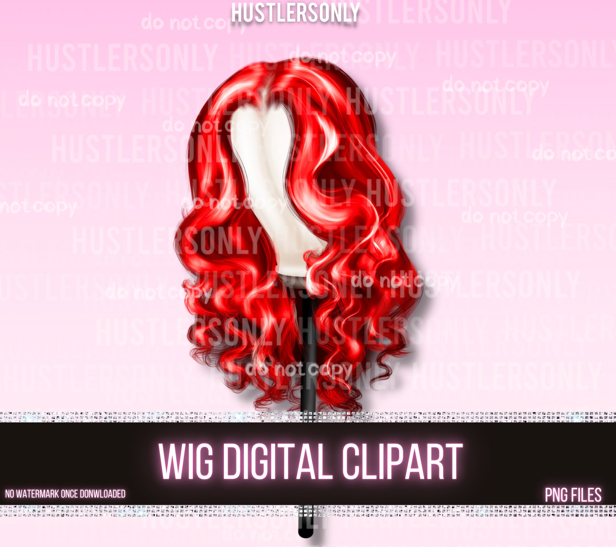 Red Wig Clipart