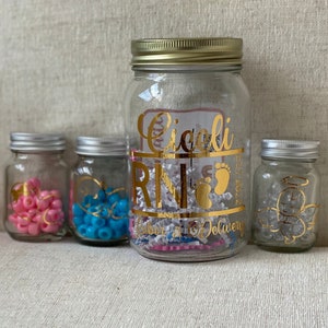Personalized Labor & Delivery Nurse Keepsake Jar.custom Baby Bead ...