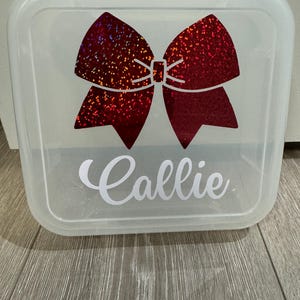 Personalized Cheer Bow Case, Cheerleader Bow Case, Cheer Bow Box, Cheer ...
