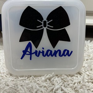 Personalized Cheer Bow Case, Cheerleader Bow Case, Cheer Bow Box, Cheer ...