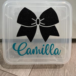 Personalized Cheer Bow Case, Cheerleader Bow Case, Cheer Bow Box, Cheer ...
