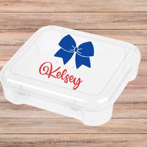 Personalized Cheer Bow Case, Cheerleader Bow Case, Cheer Bow Box, Cheer ...