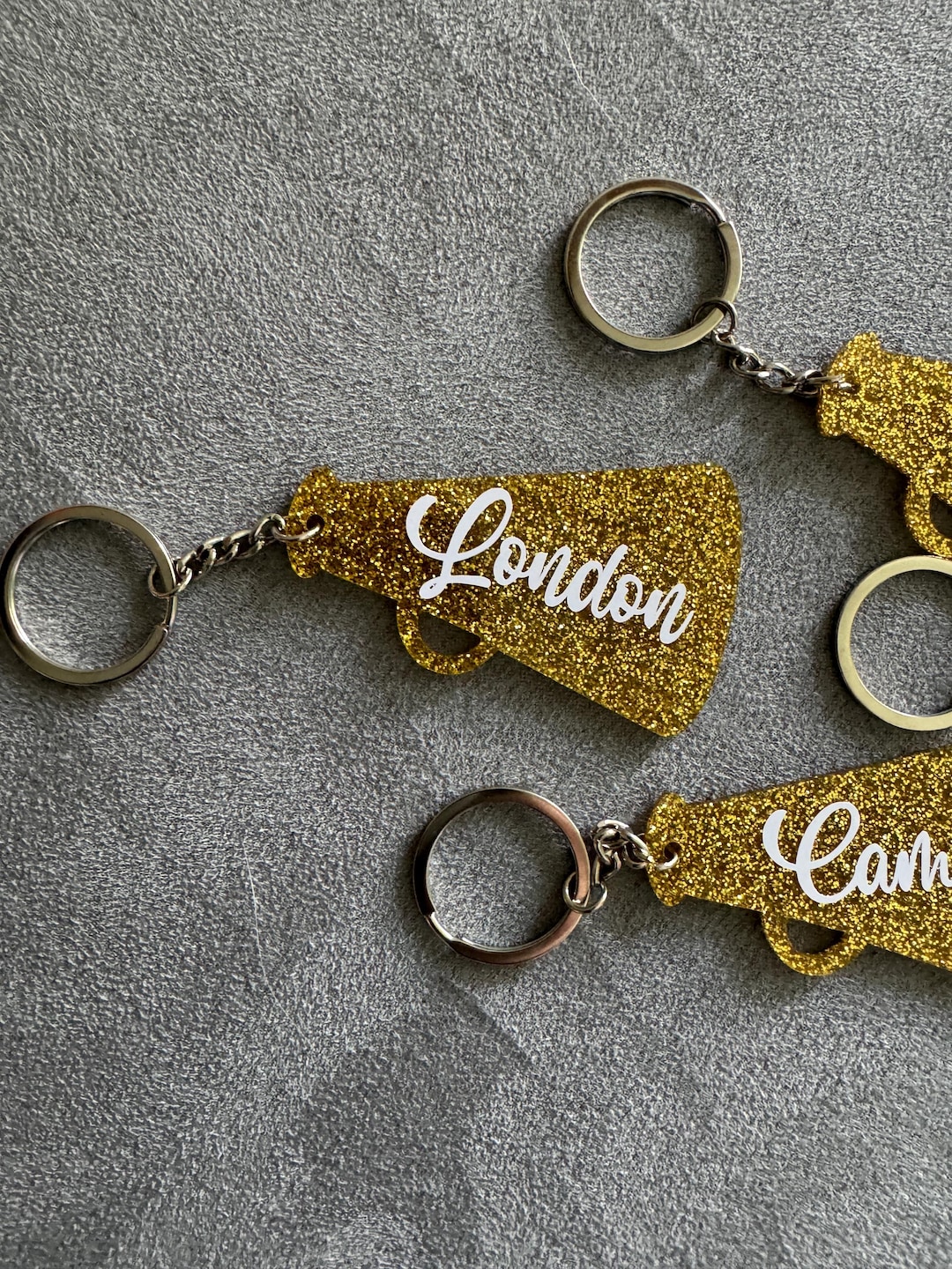 Personalized Cheer Megaphone Key Chain. Cheerleader Keychains, Cheer ...