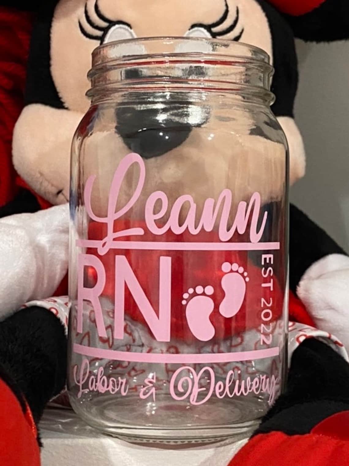 Decal and Beads ONLY for Personalized Labor and Delivery Jar. - Etsy