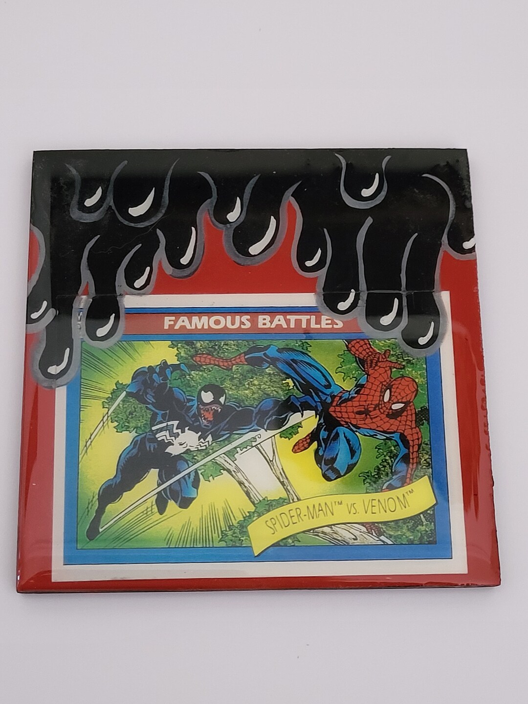 Spiderman Vs. Venom Marvel Super Heroes Coaster Handmade Epoxy ...