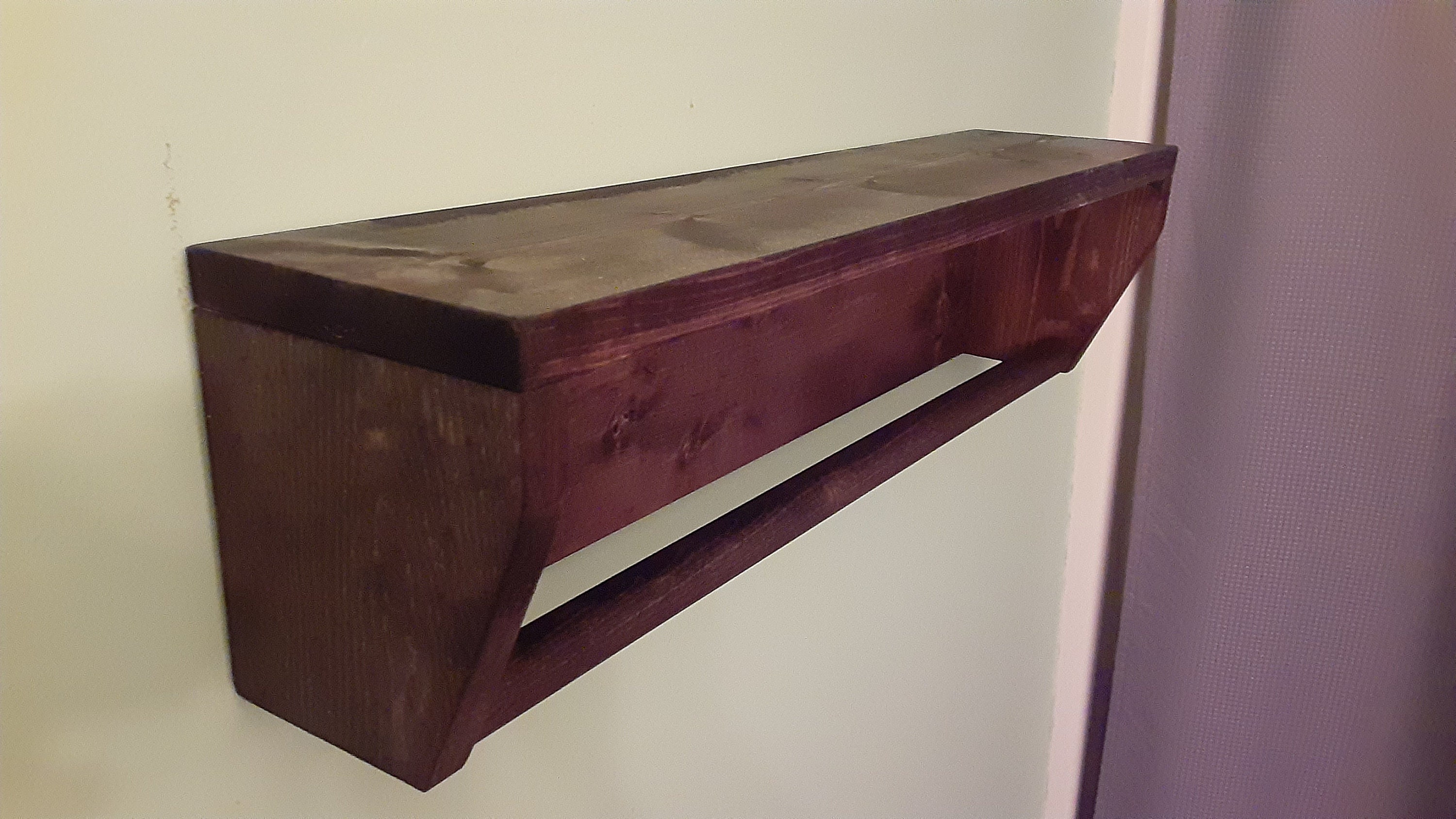 Rustic Farmhouse Wooden Towel Rack Wooden Shelf Robe Shelf | Etsy