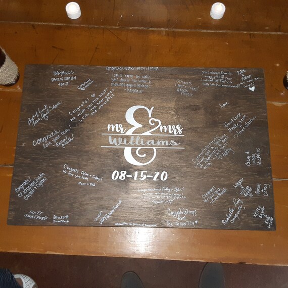 Wedding guest board Wooden guest book guest board unique | Etsy