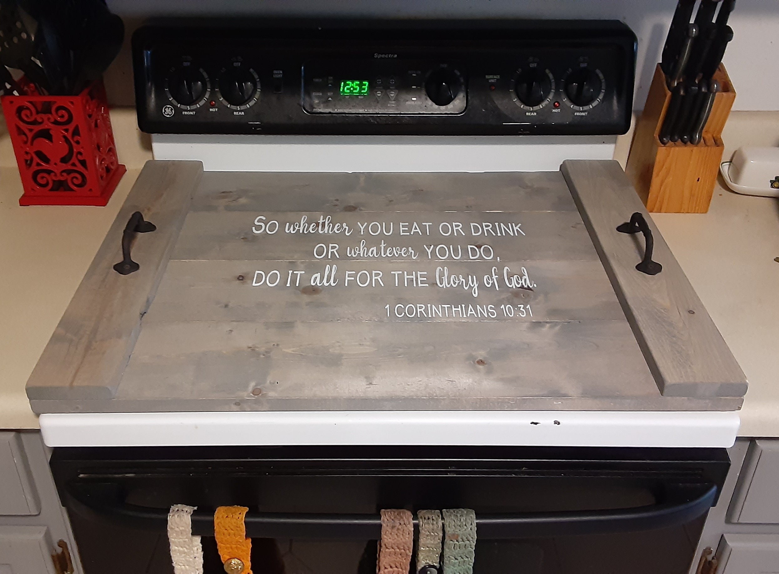 Hand Made Custom Stove Top Cover | Etsy