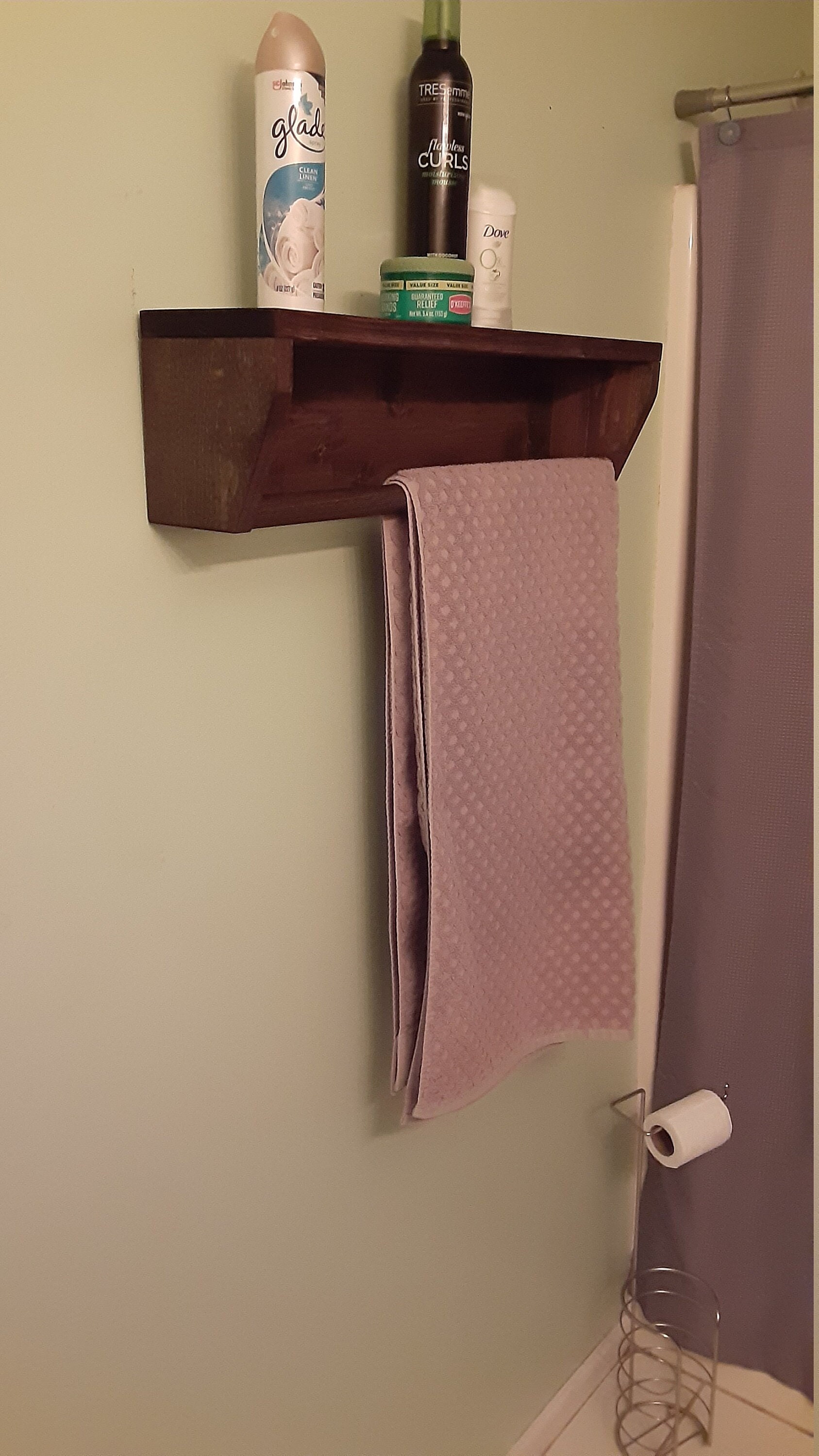 Rustic Farmhouse Wooden Towel Rack Wooden Shelf Robe Shelf | Etsy