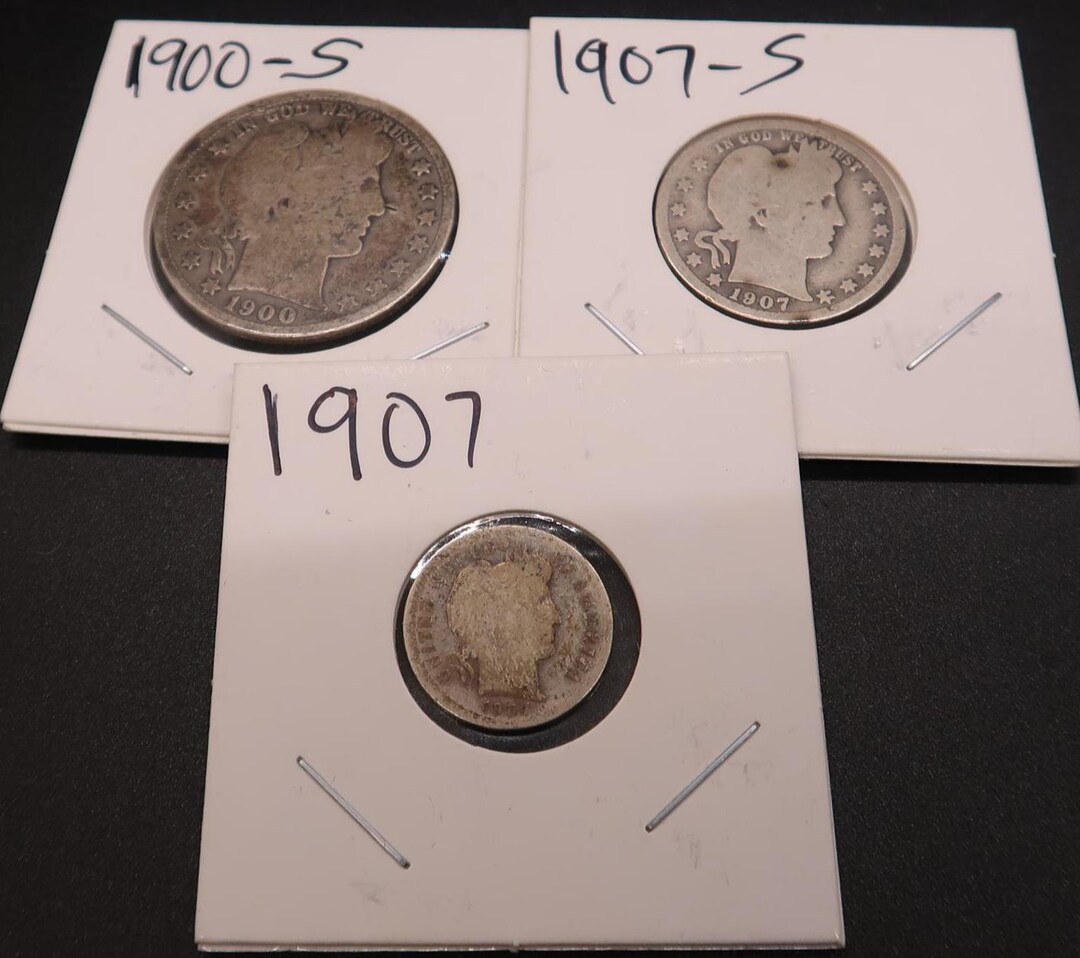 Antique Barber Coin Set 1900s-1910s | Victorian Era US Coins | 115 ...