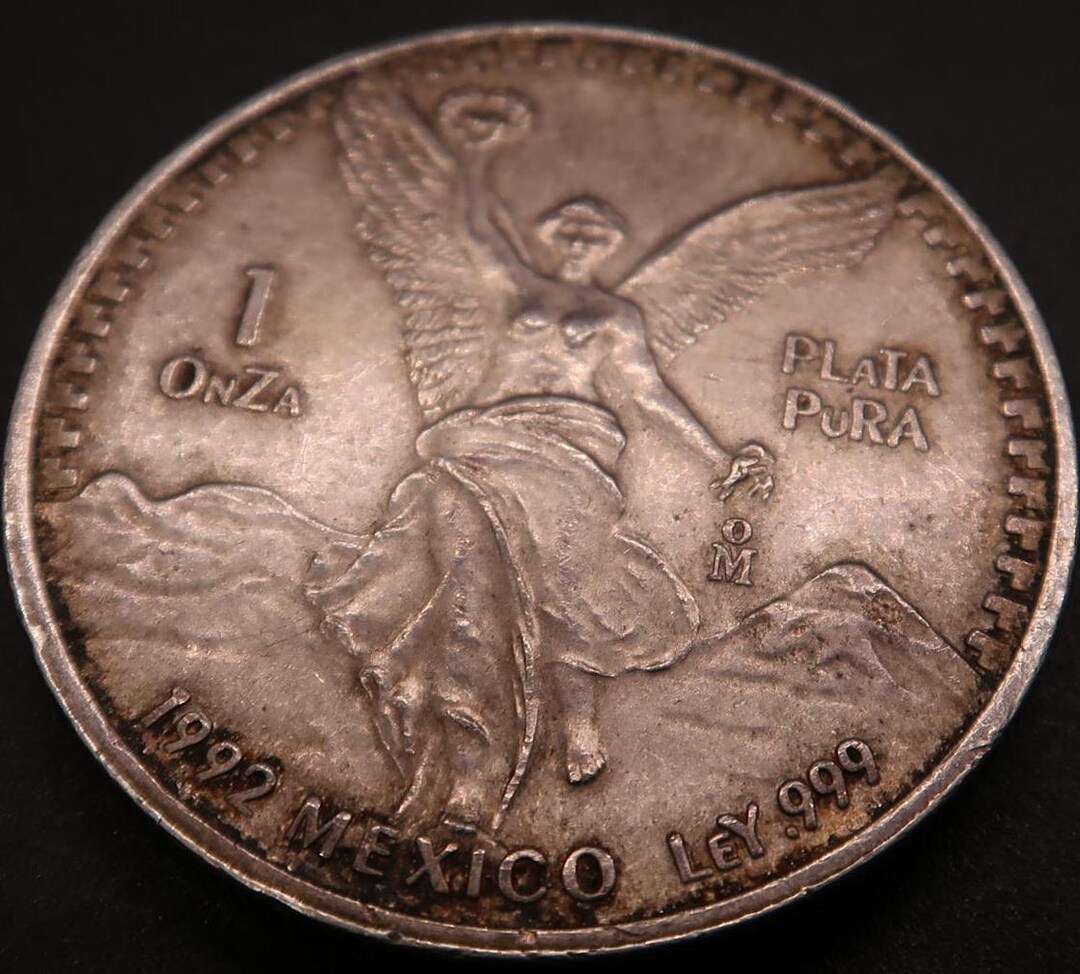 1992 Mexican Libertad / One Oz. (1 Onza) Silver Coin / Pure Silver ...