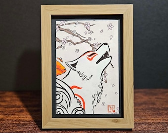 Okami Amaterasu Flower Trail Solar Flare Matte Art Print - Etsy