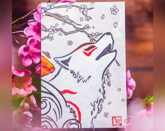 Okami Amaterasu Flower Trail Solar Flare Matte Art Print - Etsy