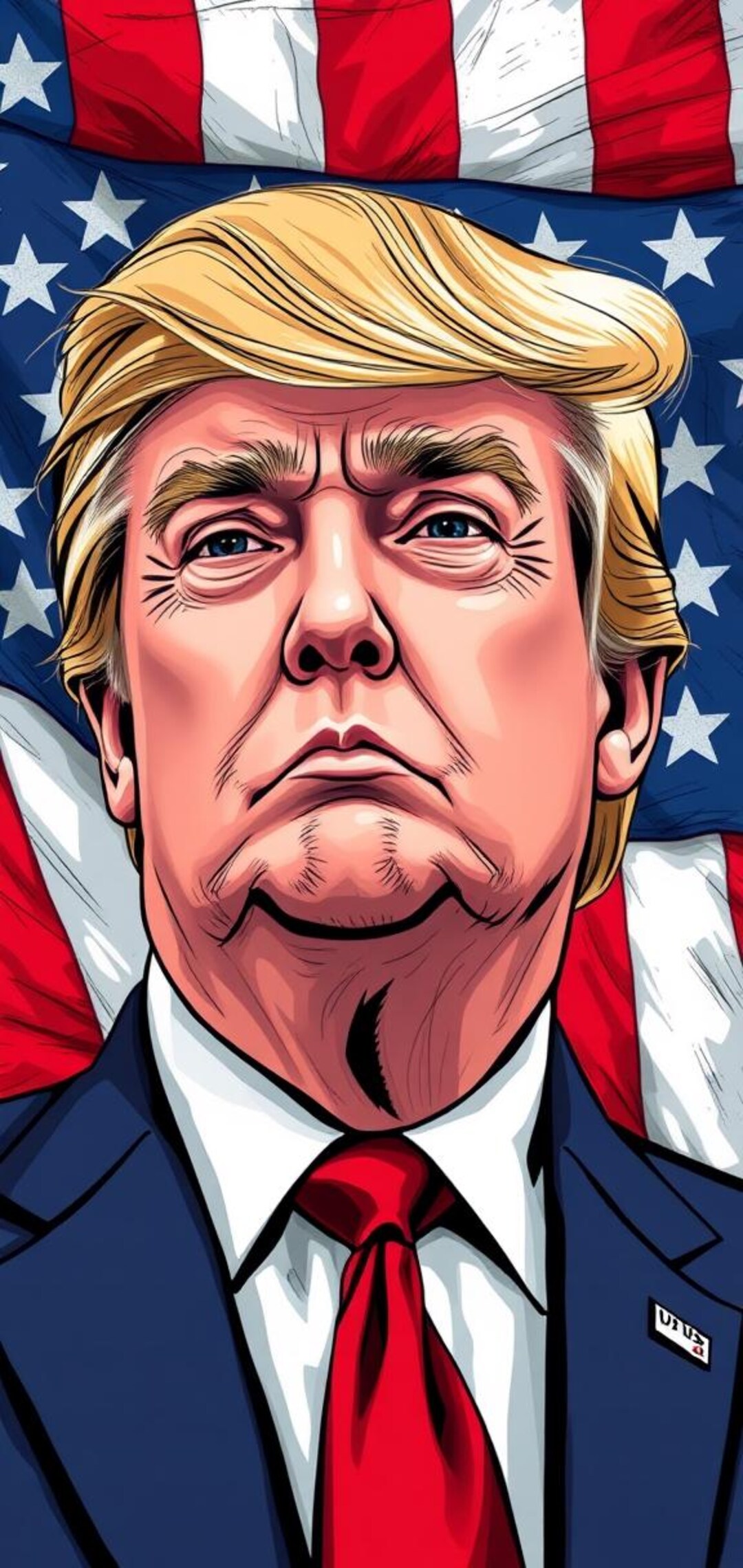 Trump & American Flag Png, Donald Trump, American Flag - Etsy