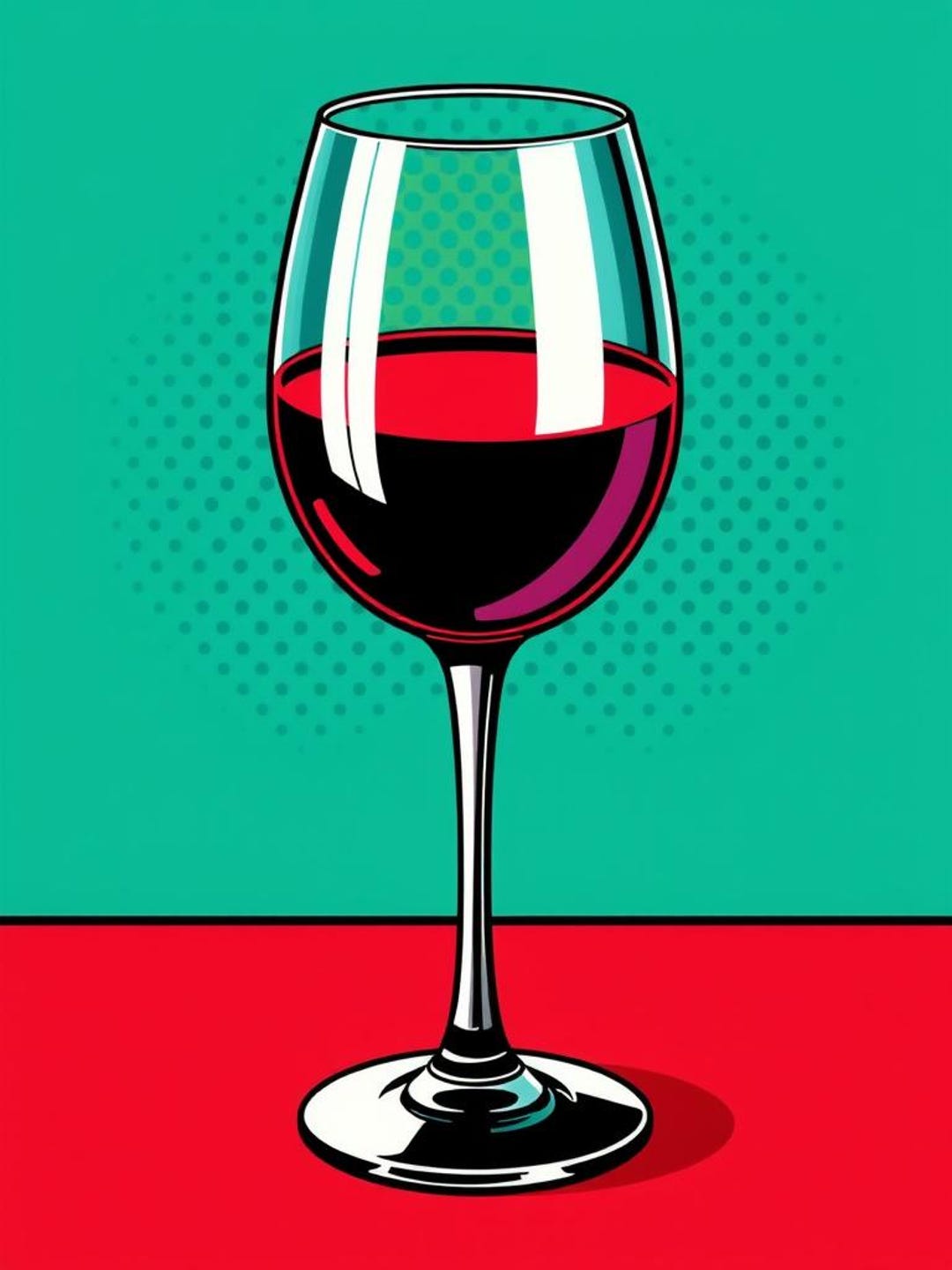 Pop Art Wine Glass, Pop Art Clip Art, Pop Art Red Wine, Pop Art ...
