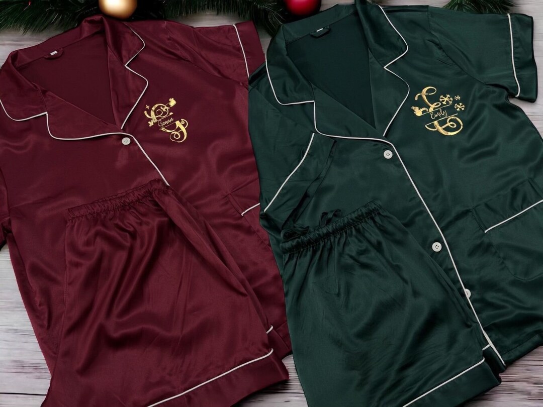 Personalized Pajama Set, Christmas Pajamas, Holiday Gift for Wife ...